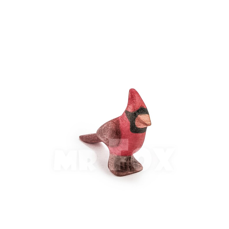 Wooden Cardinal Bird - Northern Cardinal Figurine - Waldorf Wooden Toy ...