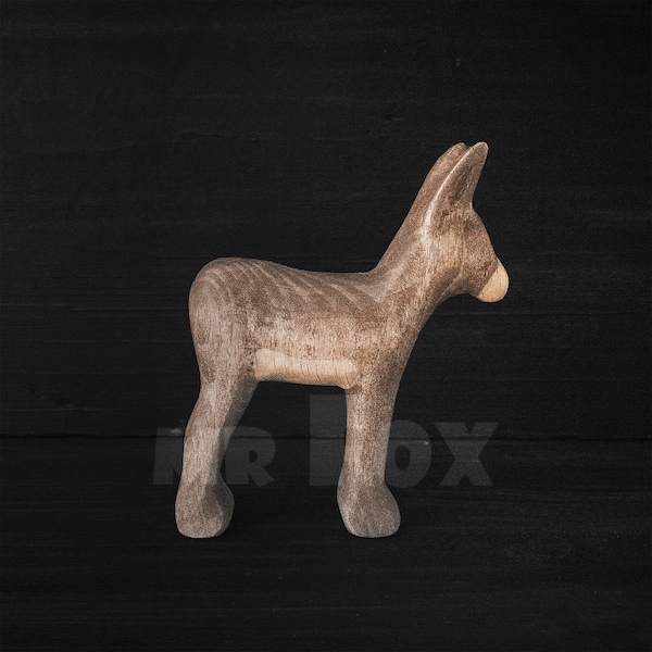 Wooden Donkey Figurine - Etsy