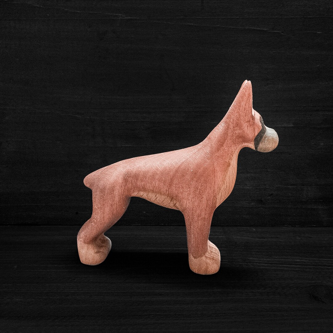 Wooden Boxer Toy Wooden Dog Figurine Police Dog Toy - Etsy