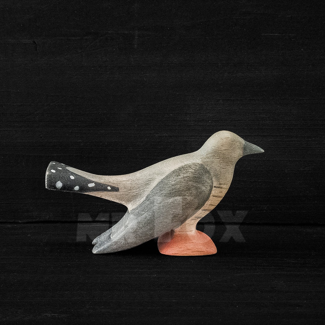 Wooden Toy Cuckoo - Wooden Cuckoo Figurine - Wooden Bird Figurine ...
