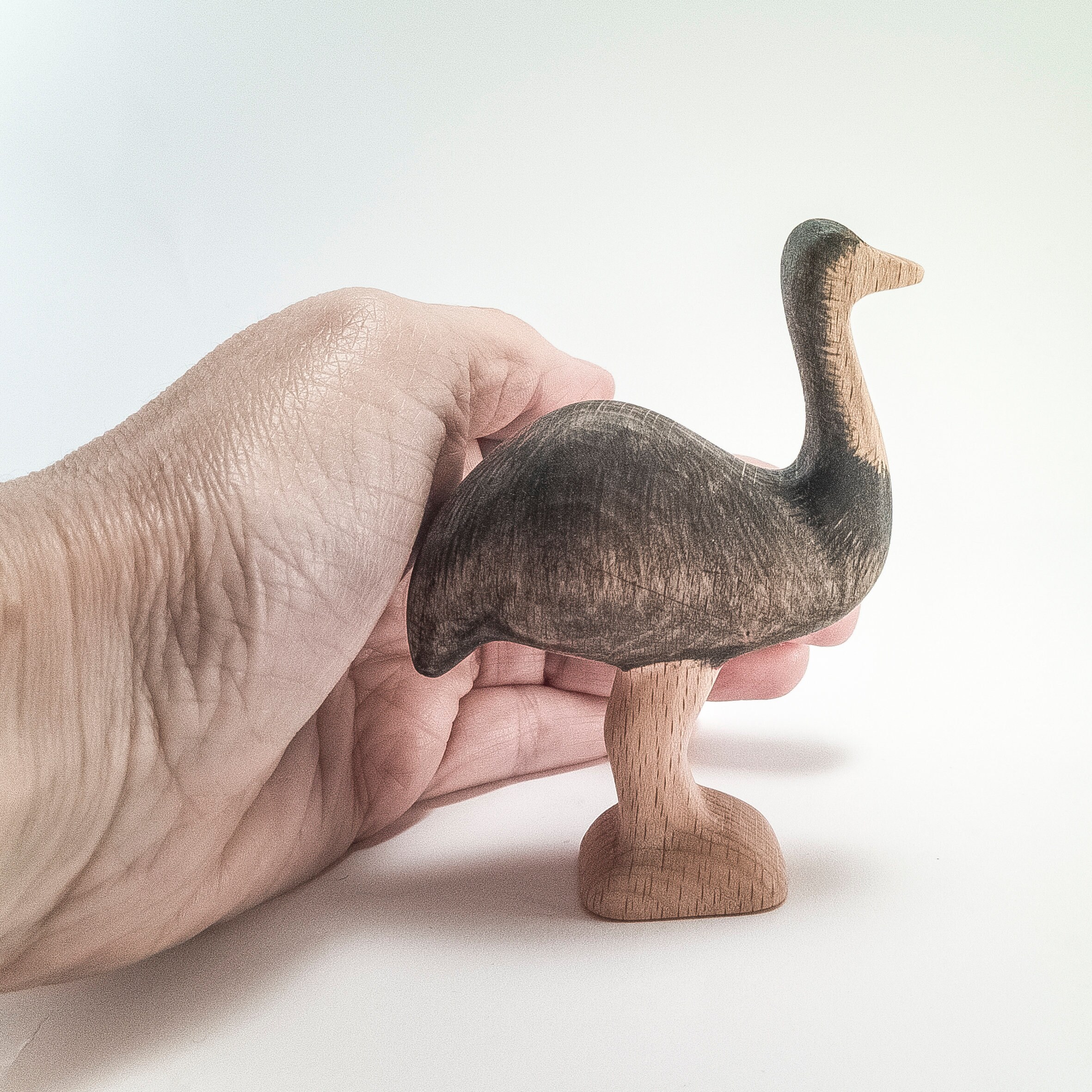 Wooden Toy Emu Wooden Emu Figurine Wooden Bird Figurine - Etsy