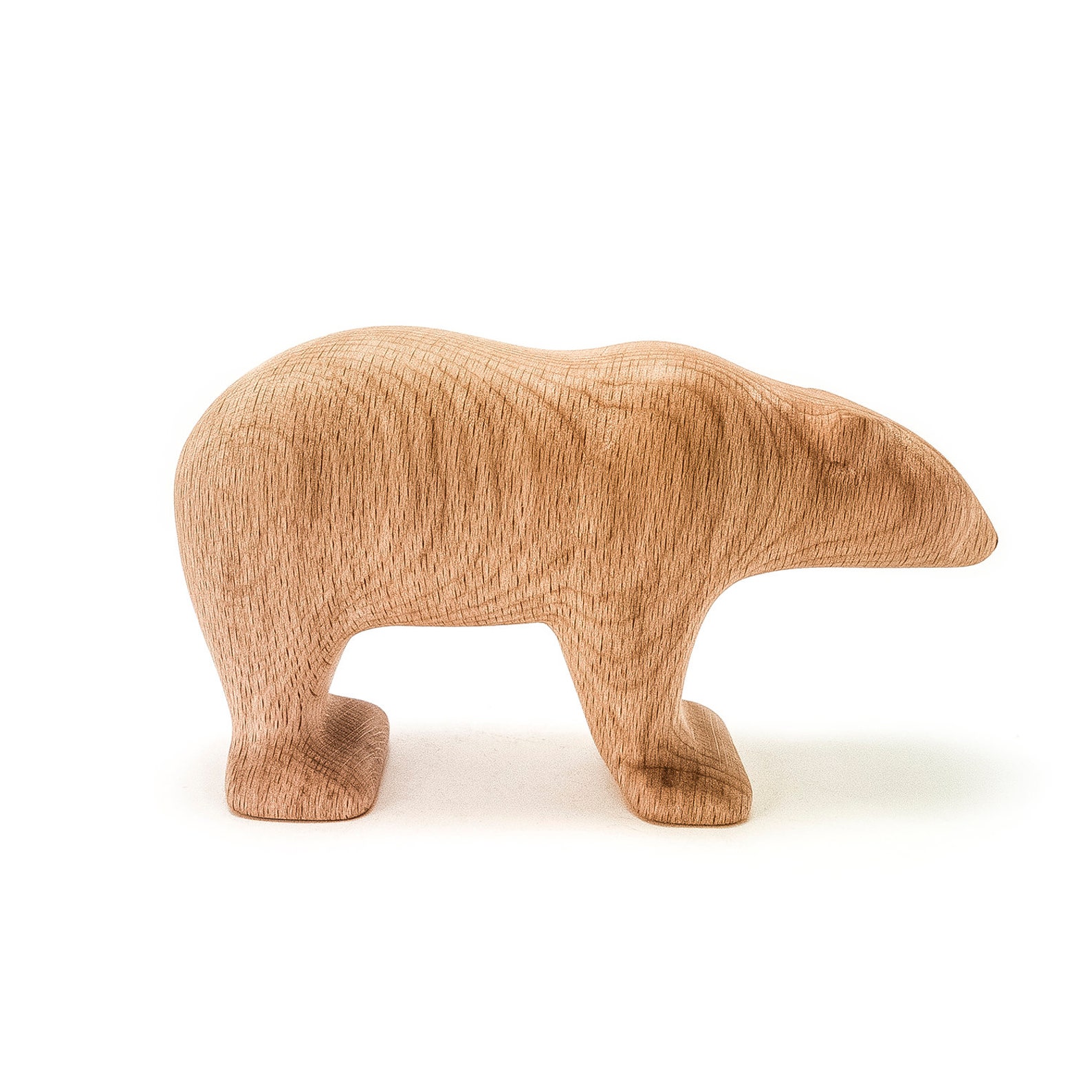 Wooden Toy Polar Bear Wooden Arctic Bear White Bear | Etsy