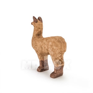 Wooden Llama Figurine - Guanaco Figurine - Llama Toy - Rustic Home ...