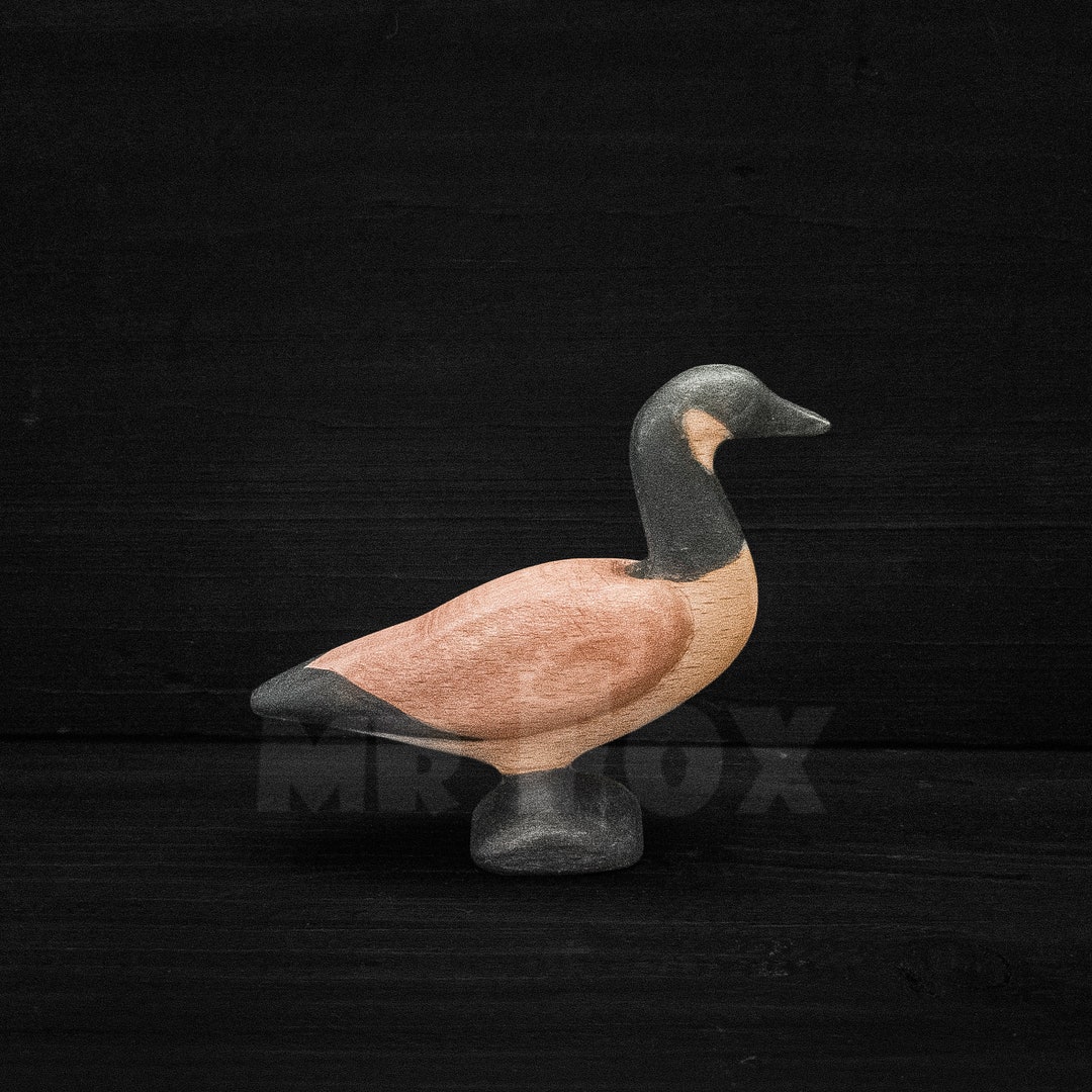 Wooden Toy Canada Goose - Wooden Canada Goose Figurine - Waldorf Wooden ...