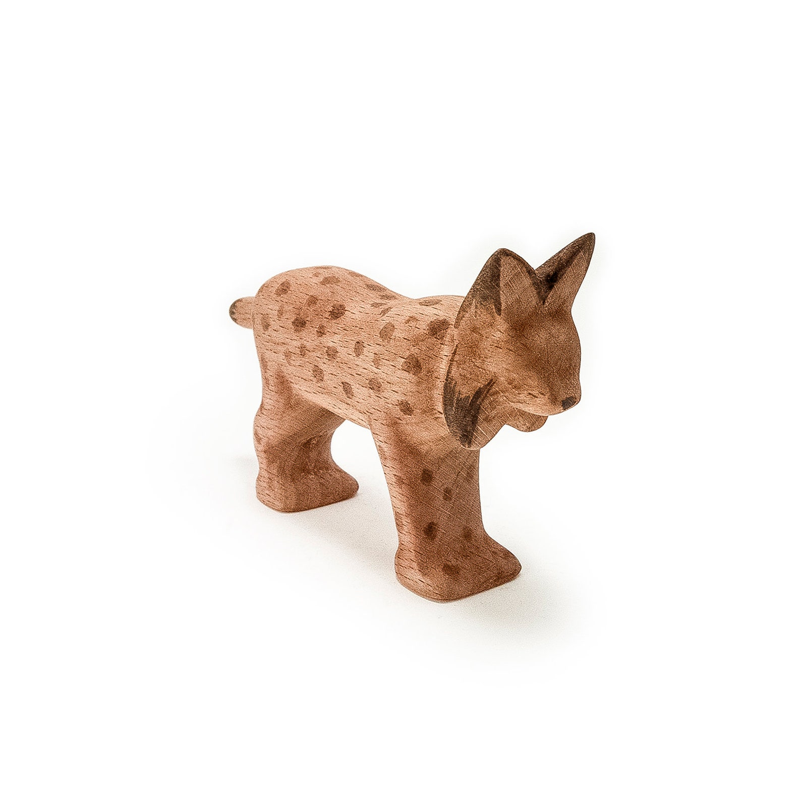 Wooden Toy Lynx Wooden Lynx Figurine Wooden Bobcat Toy - Etsy