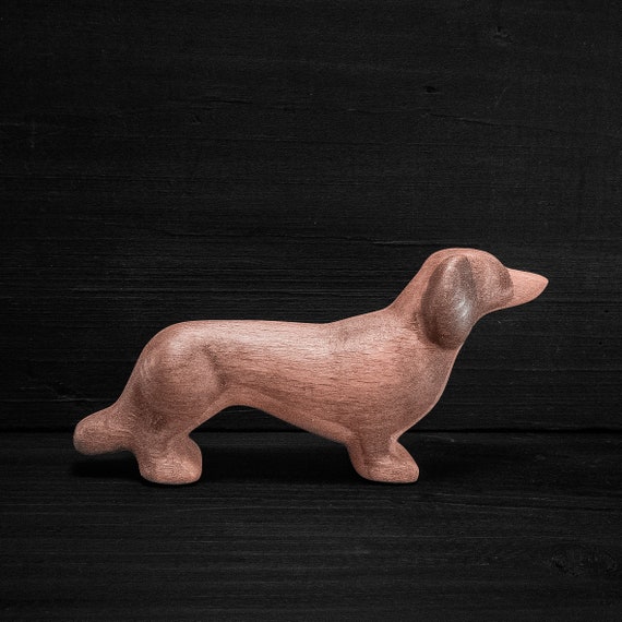 Wooden Dachshund Toy Wooden Toy Dog Wooden Dog Figurine - Etsy