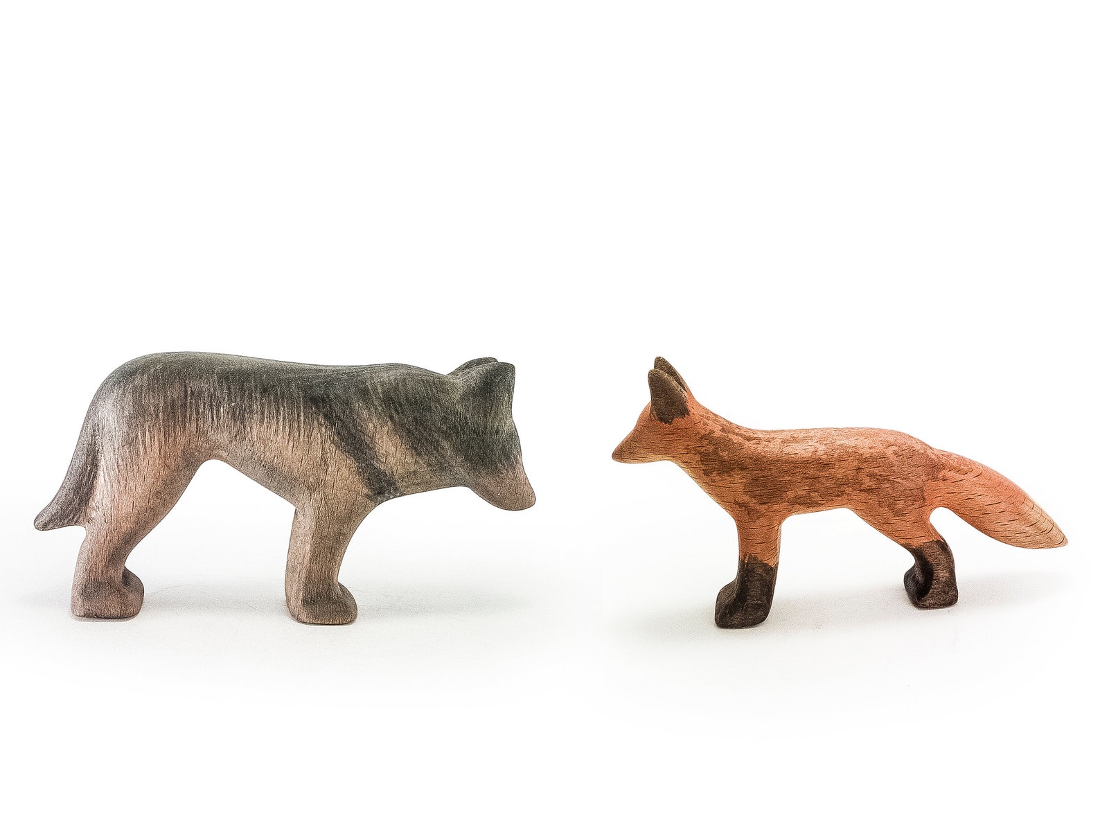 Wooden Animals Set Woodland Animals Set Wooden Woodland - Etsy