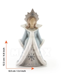 Wooden Snow Queen Figurine - Wooden Toy Snow Queen - Carved Snow Maiden ...