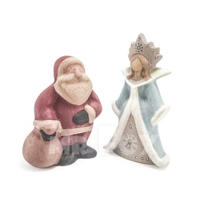 Wooden Snow Queen Figurine - Wooden Toy Snow Queen - Carved Snow Maiden ...