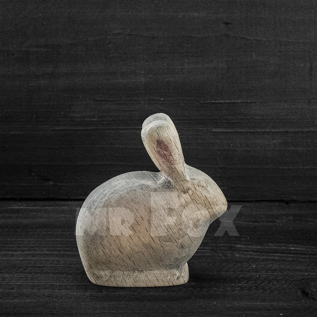 Wooden Rabbit Toy - Wooden Rabbit Figurine - Wooden Farm Animals ...