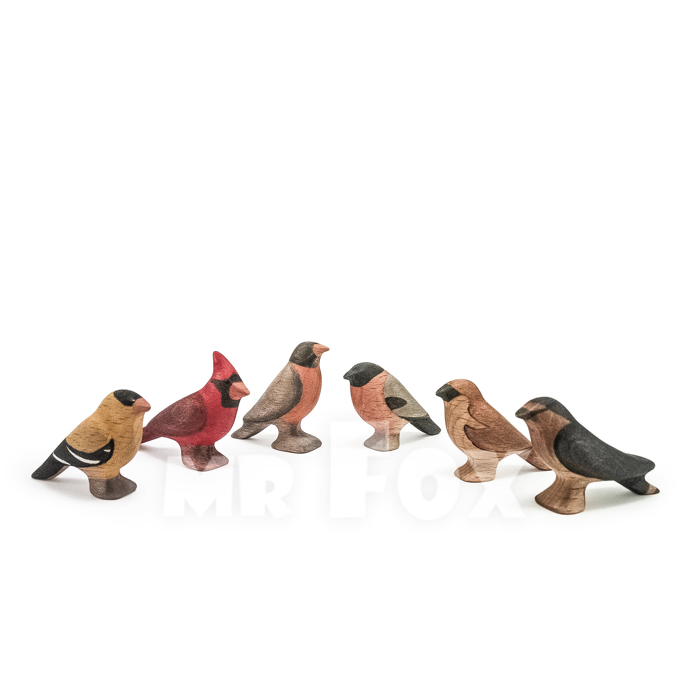 Wooden Cardinal Bird - Northern Cardinal Figurine - Waldorf Wooden Toy ...