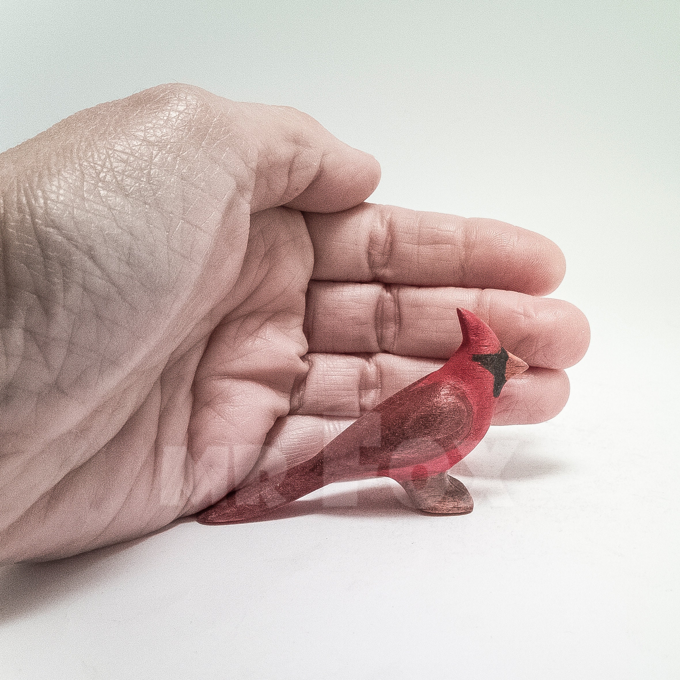 Wooden Cardinal Bird - Northern Cardinal Figurine - Waldorf Wooden Toy ...