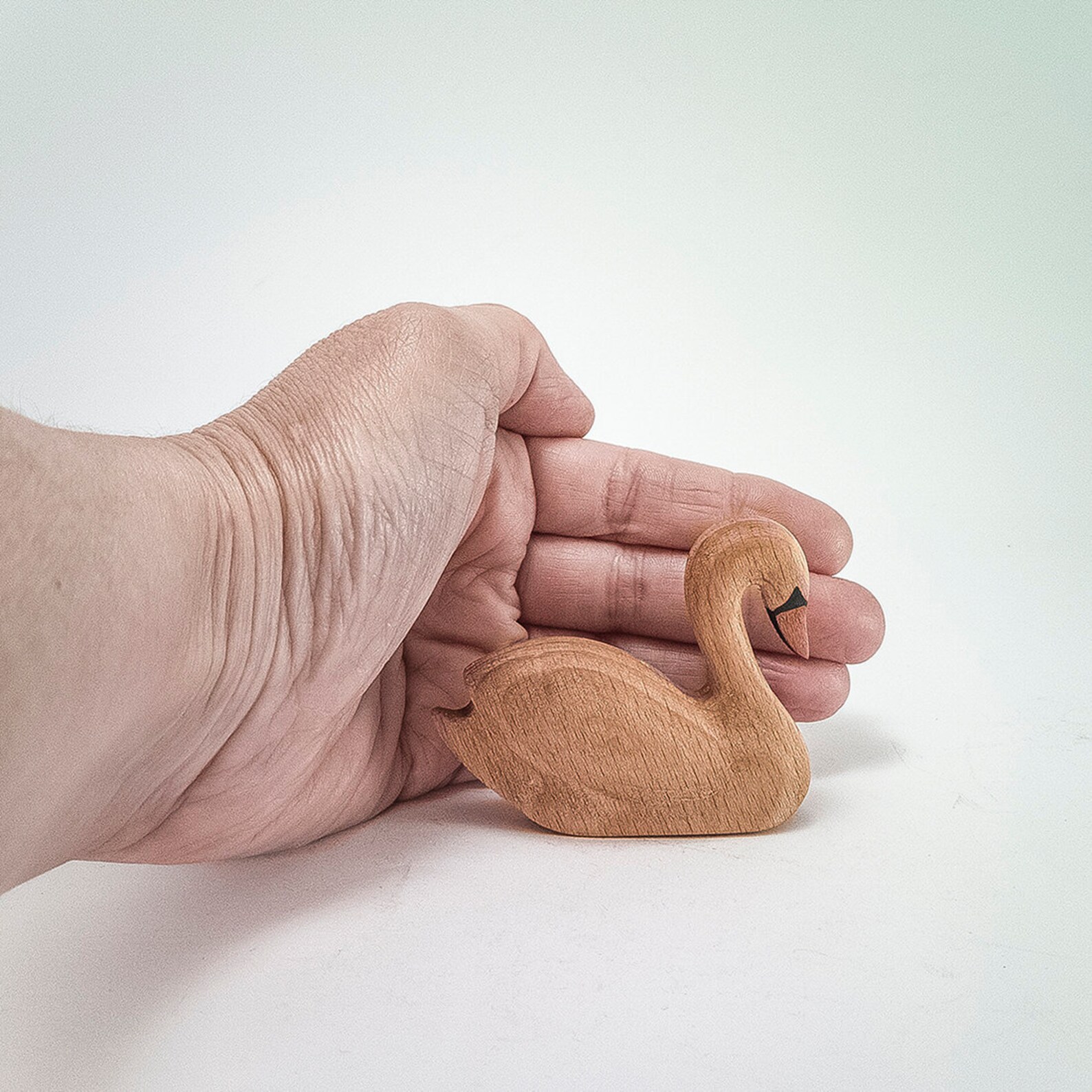 Wooden Toy Swan Wooden Swan Toy Wooden Swan Figurine | Etsy