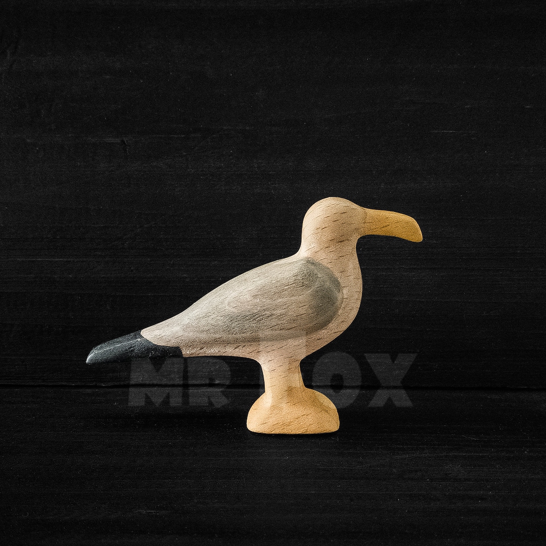 Wooden Gull Figurine - Wooden Seagull Toy - Wooden Seagull Figurine ...