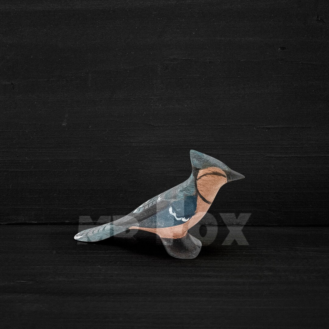 Wooden Blue Jay Figurine - Waldorf Toy - Montessori Toy - Wooden Bird ...