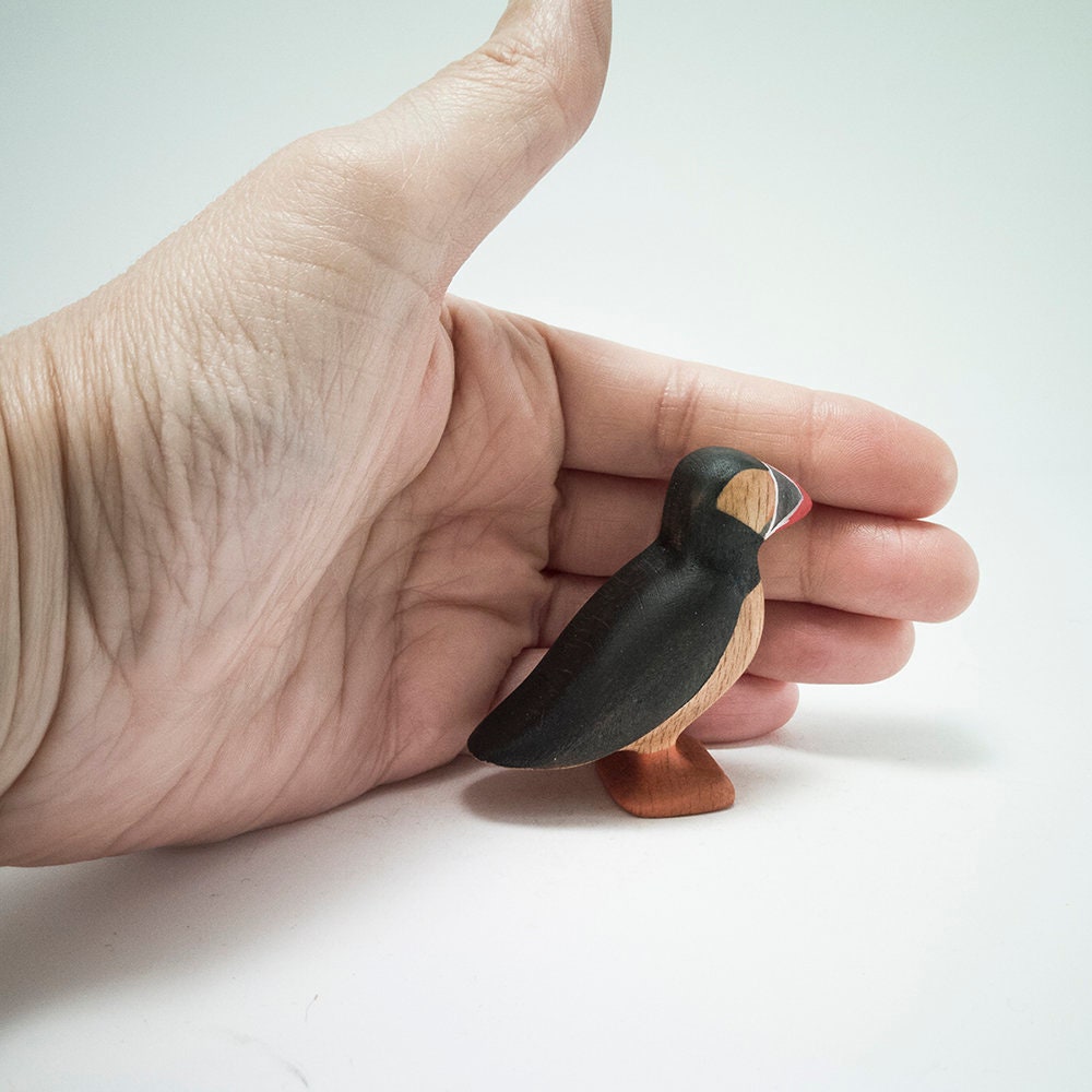 Wooden Toy Puffin Wooden Puffin Toy Wooden Puffin Figurine - Etsy