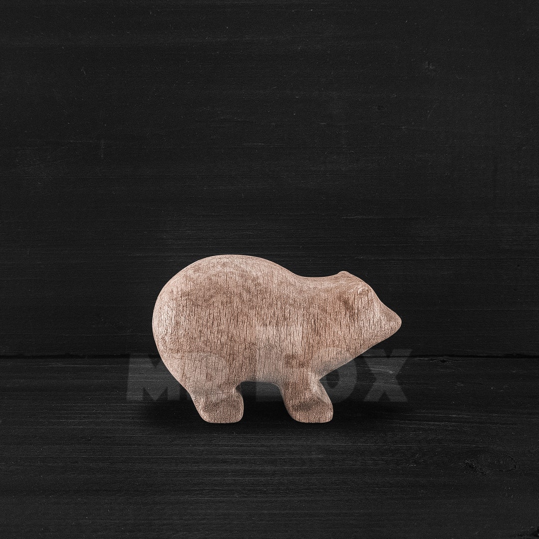 Wooden Rock Hyrax Figurine - Wooden Safari Animals - Wooden African ...
