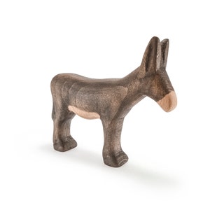 Wooden Donkey Toy Wooden Donkey Figurine Wooden Farm - Etsy