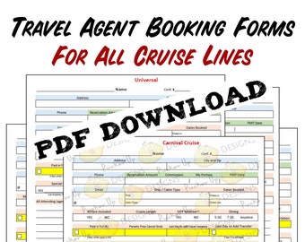 Travel Agent Booking Forms for Disney and Universal Parks *** NEWLY ...