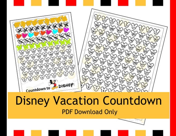 Instant Download ºoº Disney Vacation Countdown for Entire - Etsy