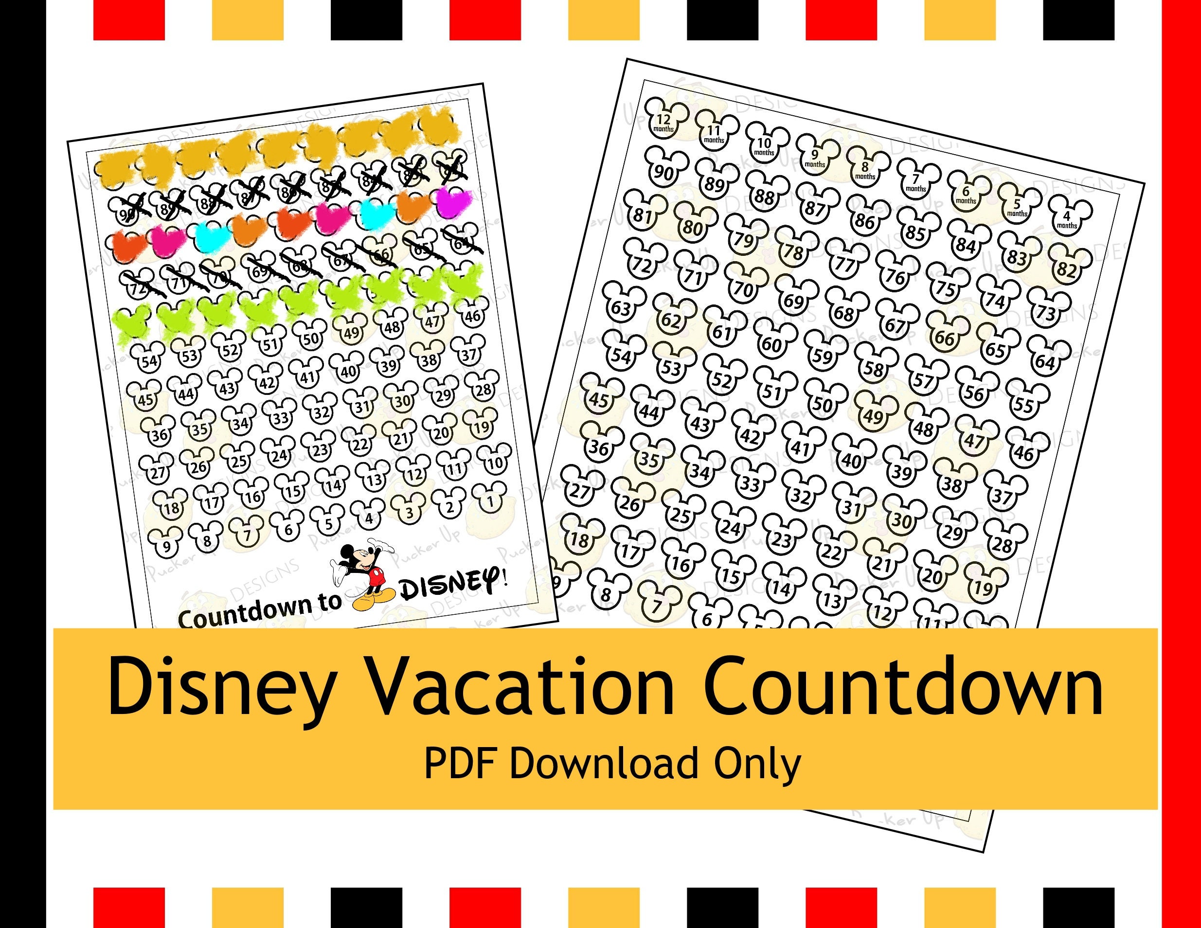 Instant Download ºoº Disney Vacation Countdown for Entire Year! ºoº ...