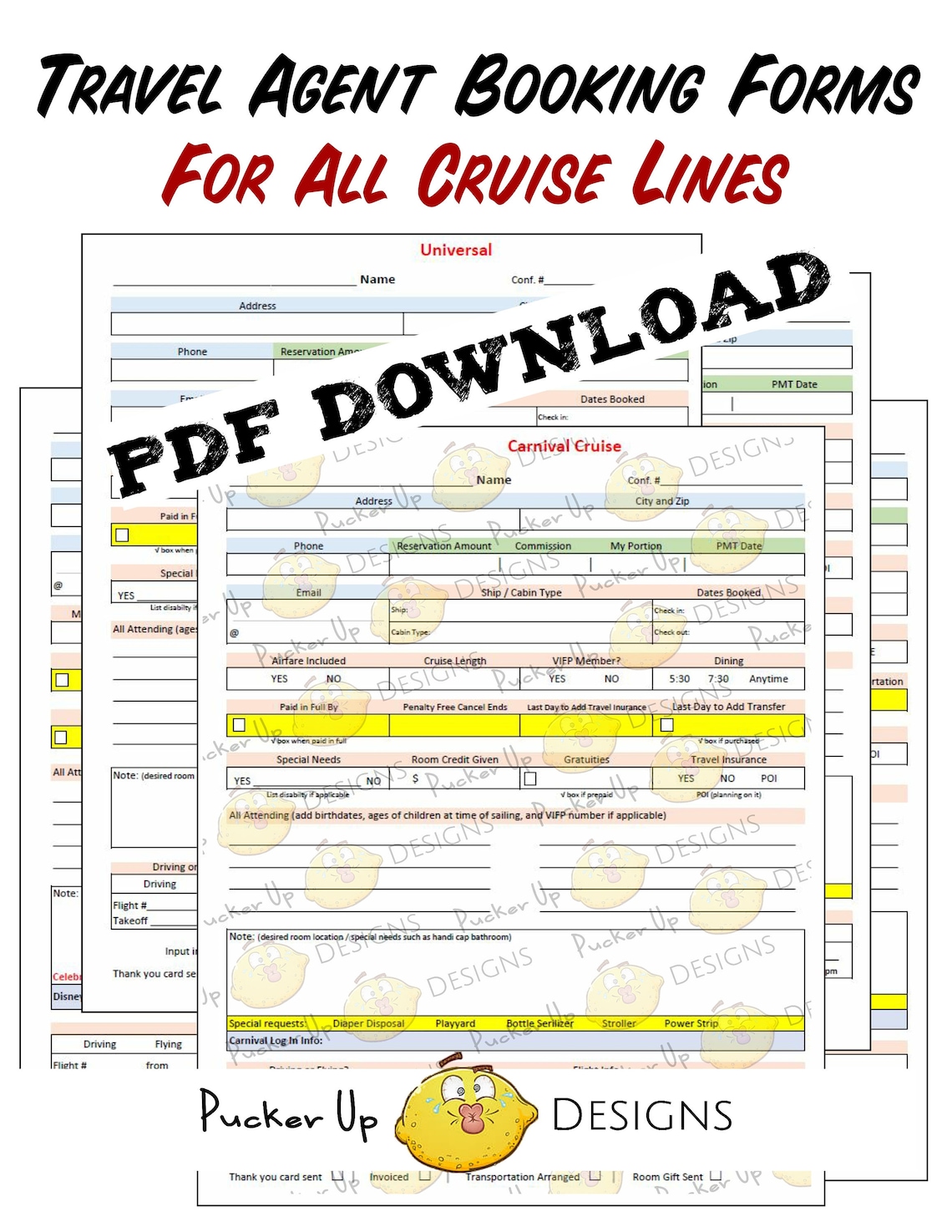 Travel Agent Booking Forms - NEWLY UPDATED! - Etsy