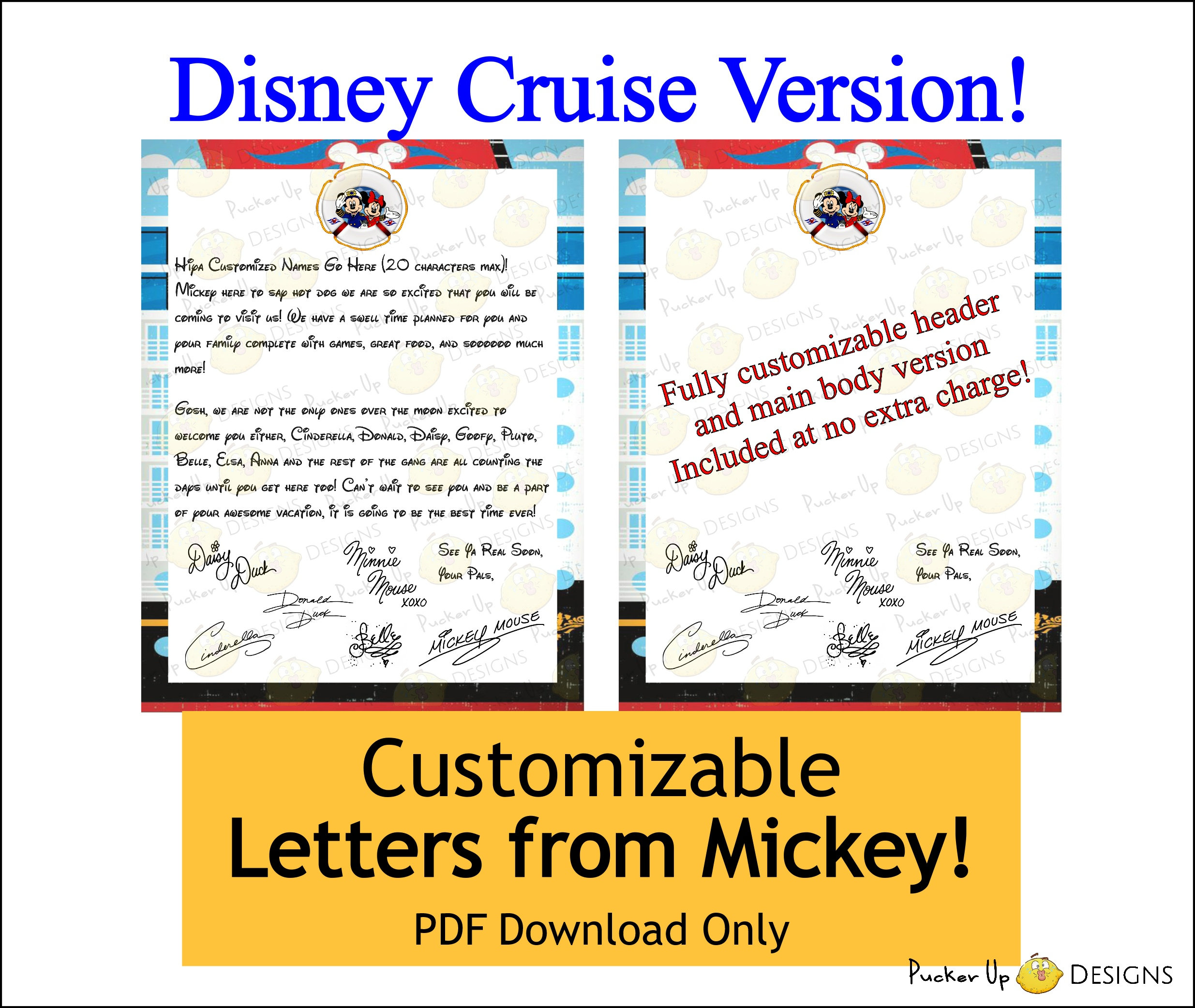 Instant Download ºoº Editable Disney Trip Reveal Letter ºoº Disney ...