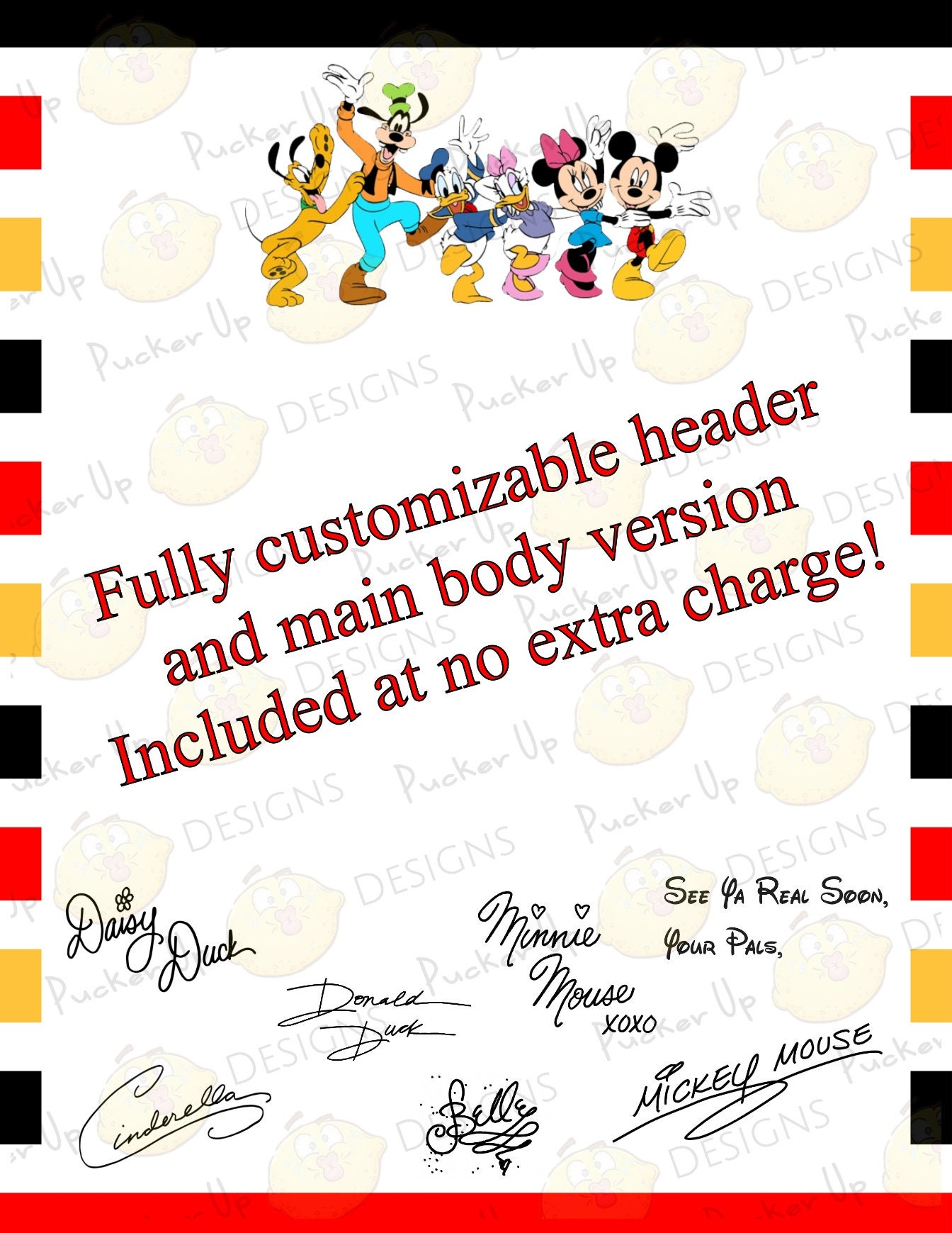 Editable Disney Trip Reveal Letter From Mickey (instant Download) - Etsy