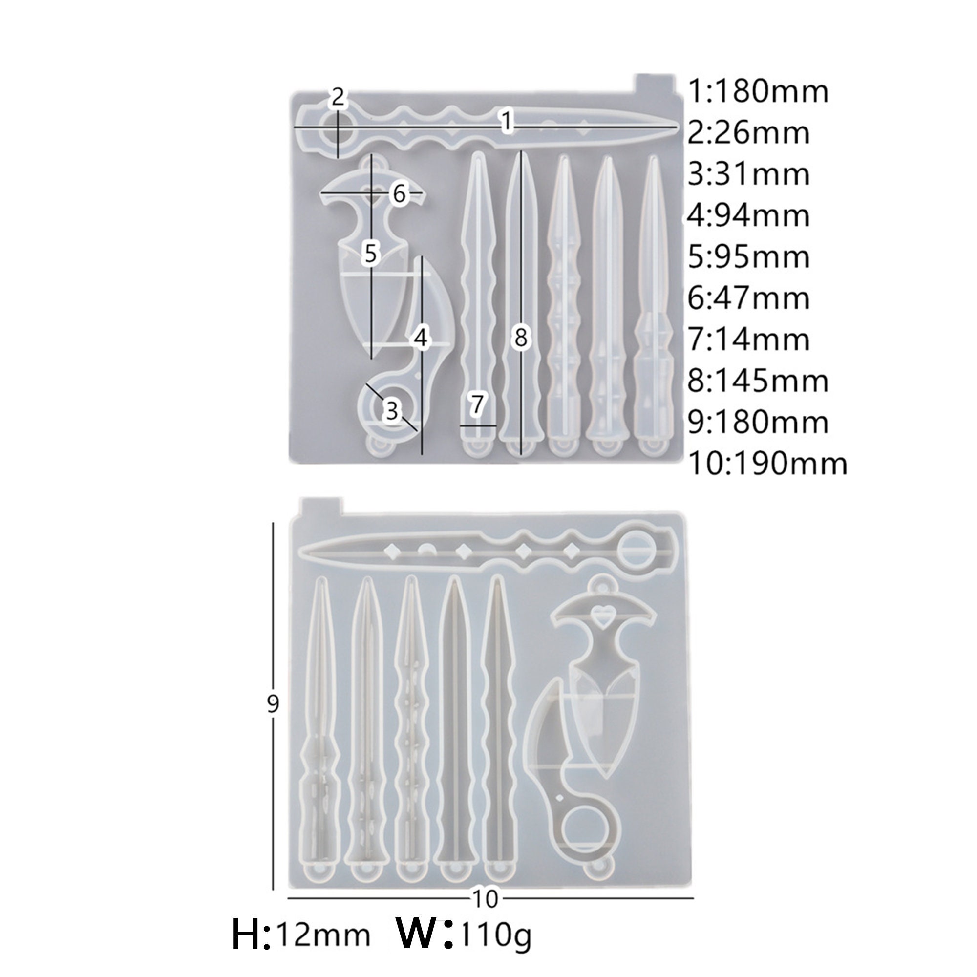 Dagger Resin Molds Sword Silicone Mold Opening Knife Resin - Etsy