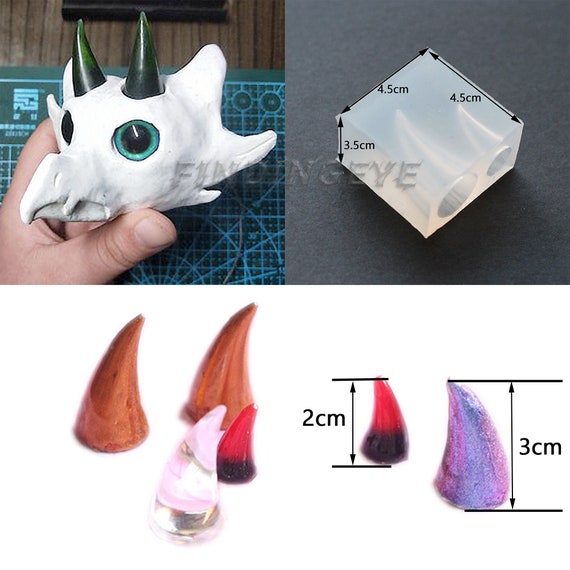 Mini Devil Horn Resin Mold Halloween Cosplay Mold Hair Pin - Etsy