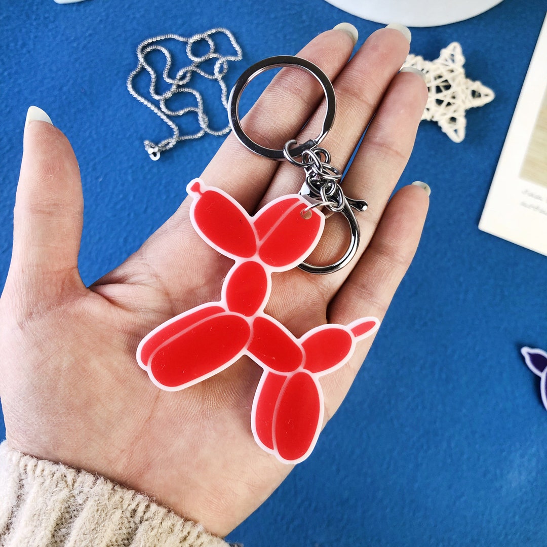 Balloon Dog Keychain Resin Silicone Mold Keychain Decoration Resin ...