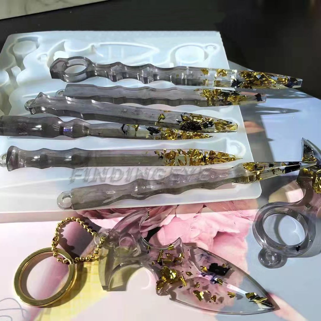 Dagger Resin Molds, Sword Silicone Mold, Opening Knife Resin Mold ...