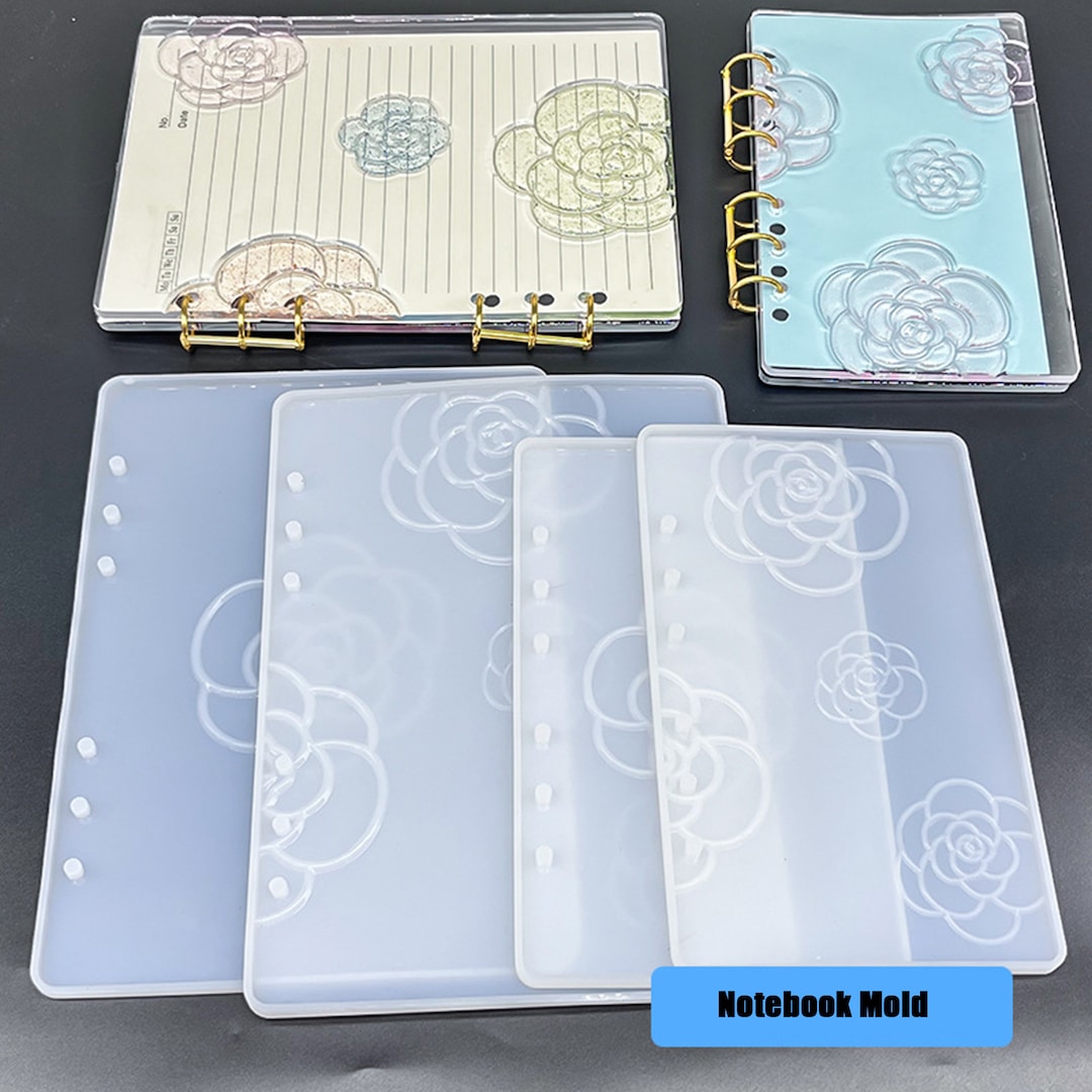 Camellia Pattern Notebook Cover Silicone Resin Mold, Shiny Notebook ...