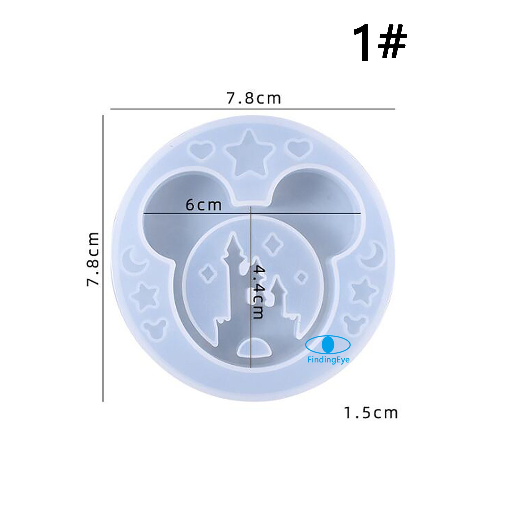 Mickey Mouse Quicksand Resin Shaker Molds, Castle Silicone Molds ...