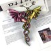 Double Dragon Twine Pattern With Wings Wall Decoration Pendant Silicone ...