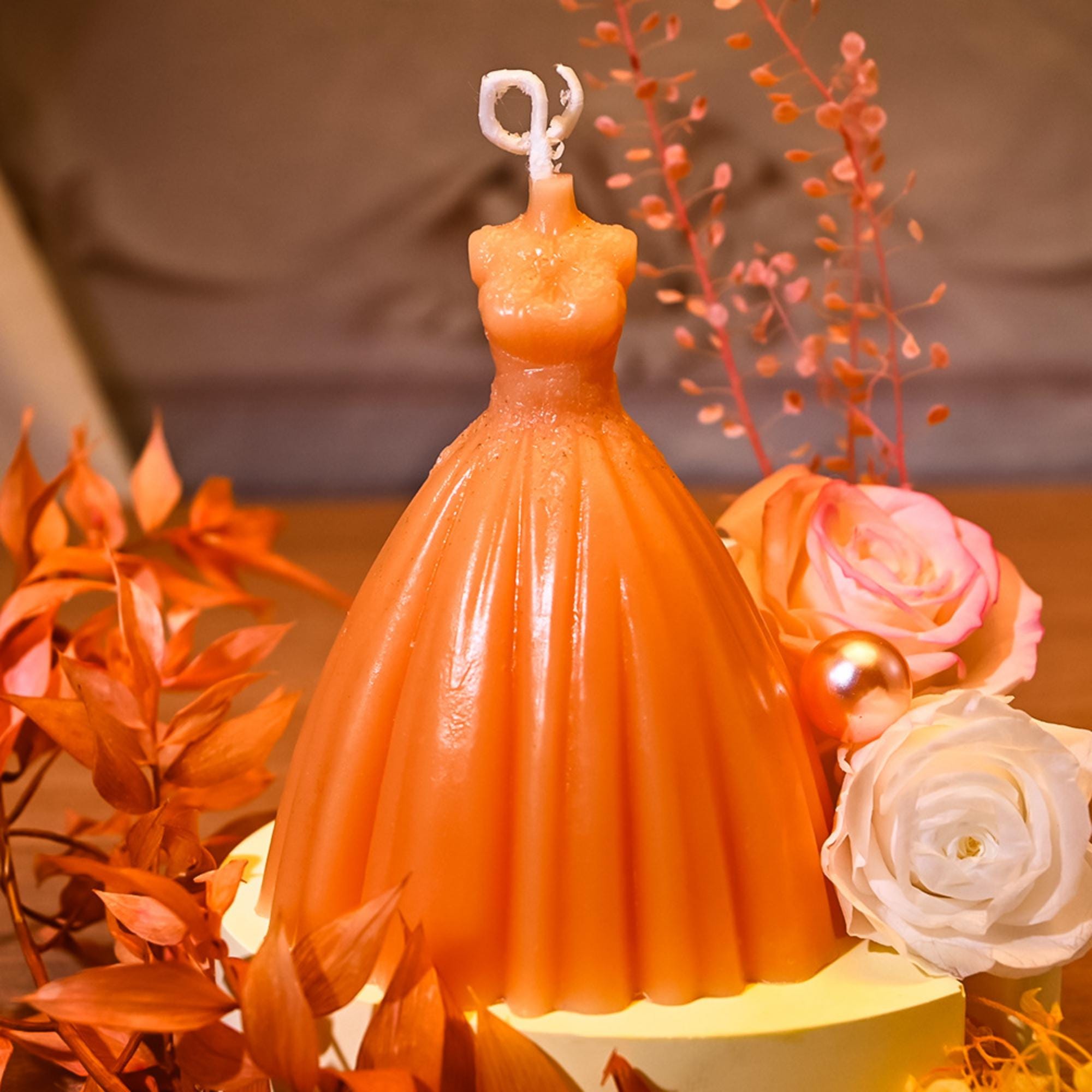 3D Wedding Dress Princess Gown Silicone Mold | DIY Candle, Plaster ...