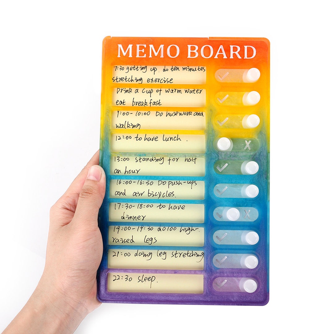 Memo Diary Board Resin Mold, Memo Notebook Silicone Mold, Memo Calendar ...