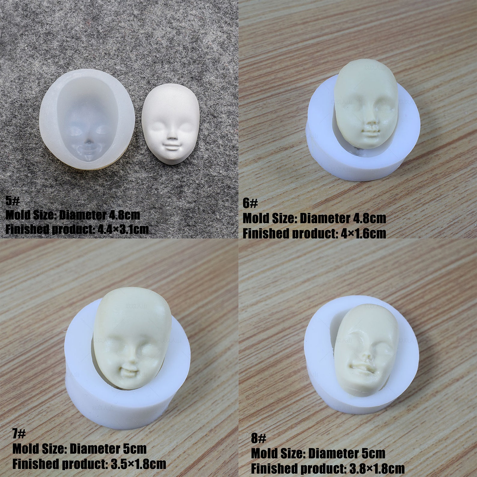 Silicone BJD Doll Head Mold, Ball-jointed Doll Head Mold, Miniature ...