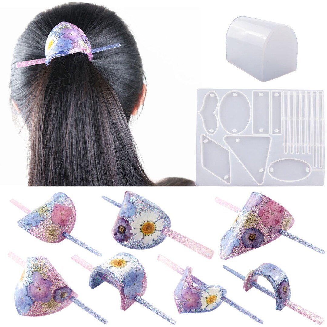 Silicone Mold for Resin Hair Pins, Hair Clips, Hair Ornaments, Gifts ...