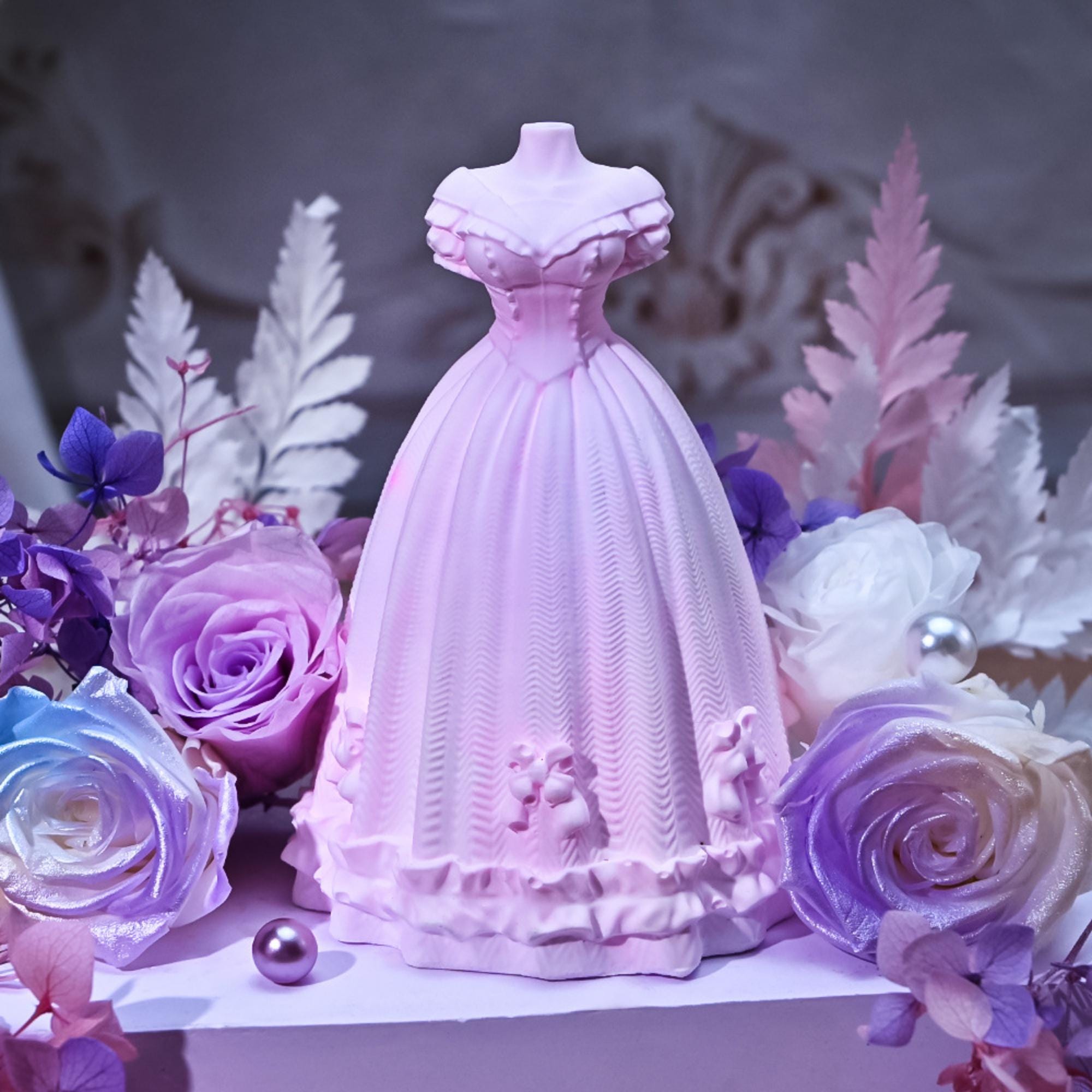 3D Wedding Dress Princess Gown Silicone Mold | DIY Candle, Plaster ...
