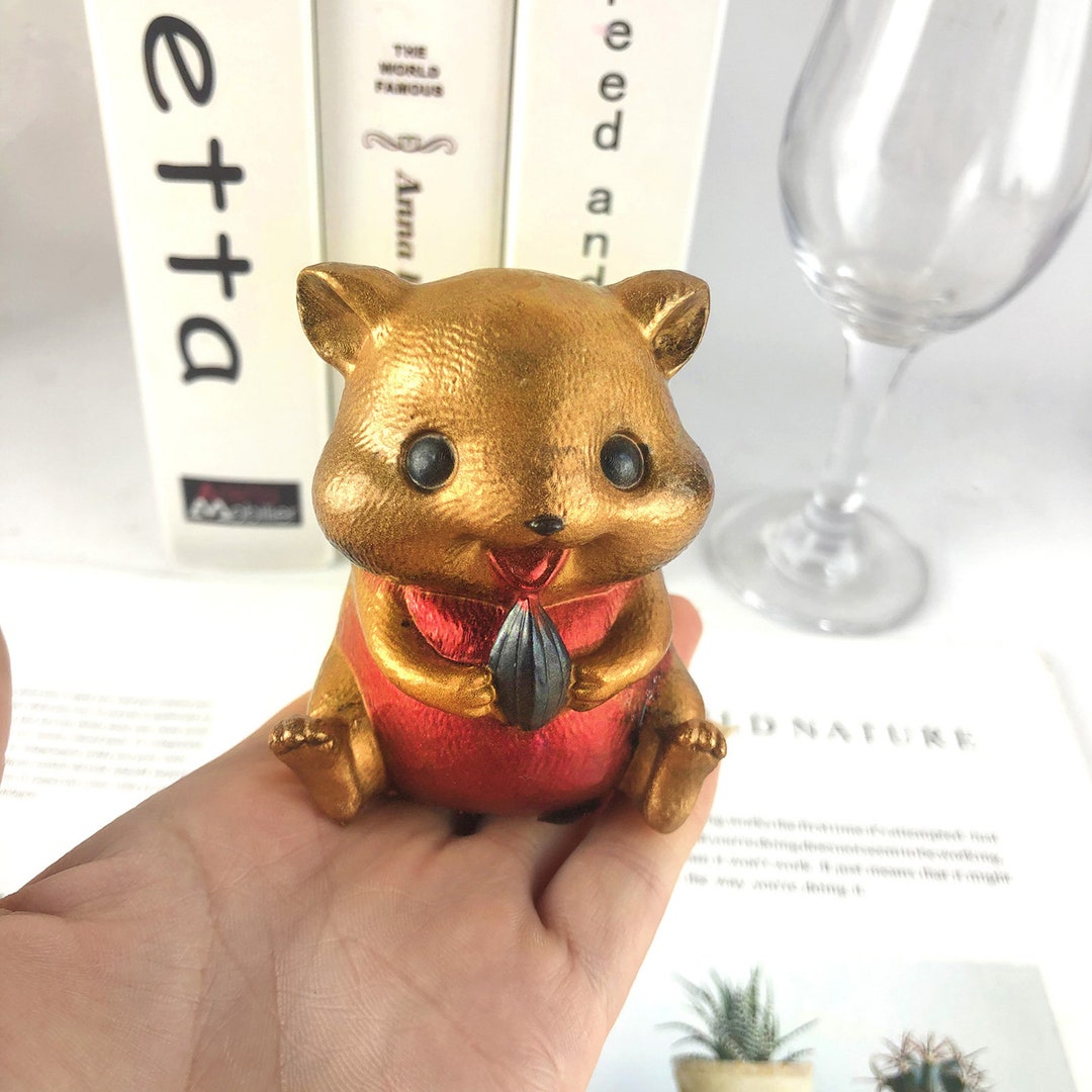 3D Cartoon Short Tail Squirrel Ornament Resin Silicone Mold for Plaster ...