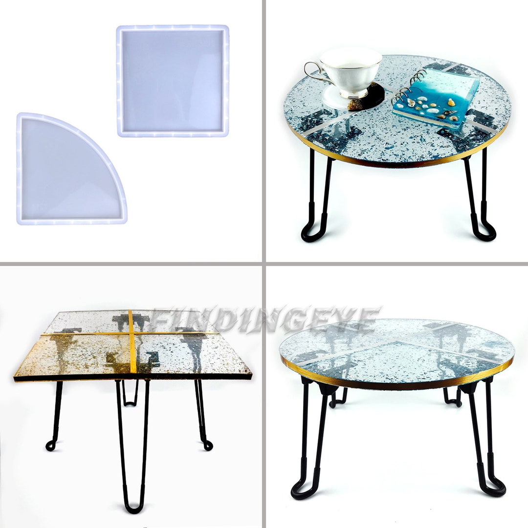 Large Square, Circle Splicing Table Silicone Resin Mold, Home ...