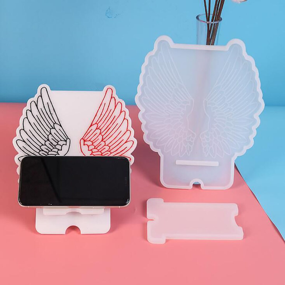 Angel Wing Phone Stand Mold: Resin Cell Phone Holder - Etsy