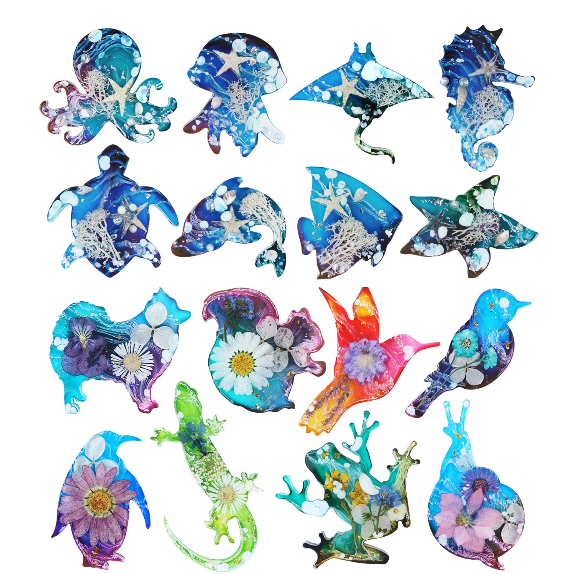 Create Unique Sea Life and Land Animal Shiny Keychains With Resin ...
