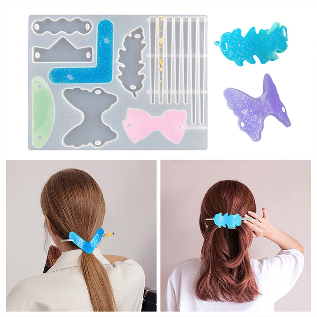 Multi-cavities Hair Pin Silicone Resin Mold, Classical Style Hair Pin ...