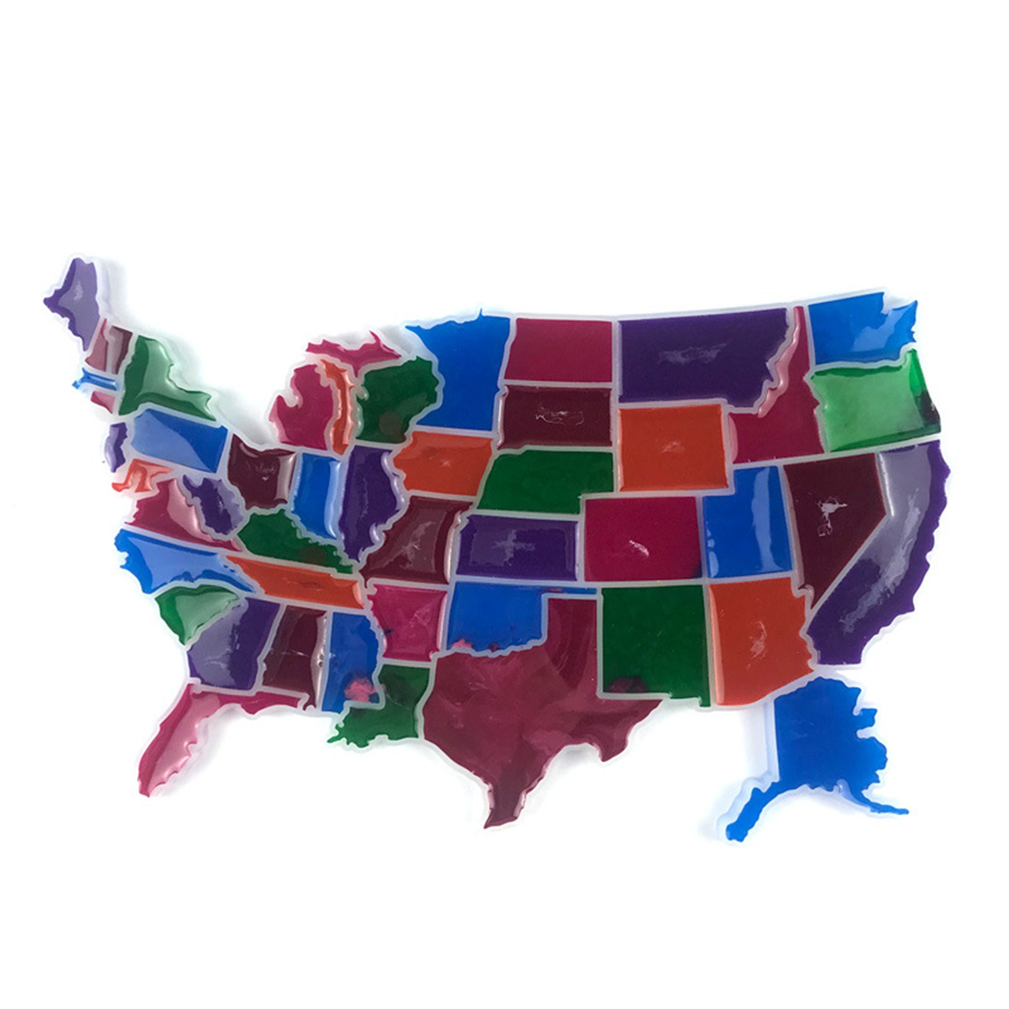 USA Map Mold, States USA Map Silicone Mold, U.S Map Puzzle Epoxy Resin ...
