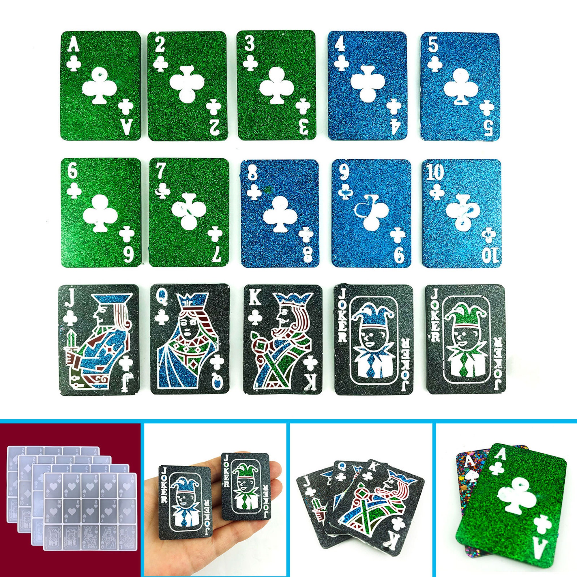 Poker Silicone Resin Mold Playing Cards Mold Molds for - Etsy