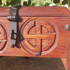 Oak Chest Hand Made, Small Viking Chest With Hand Forged Hinges ...