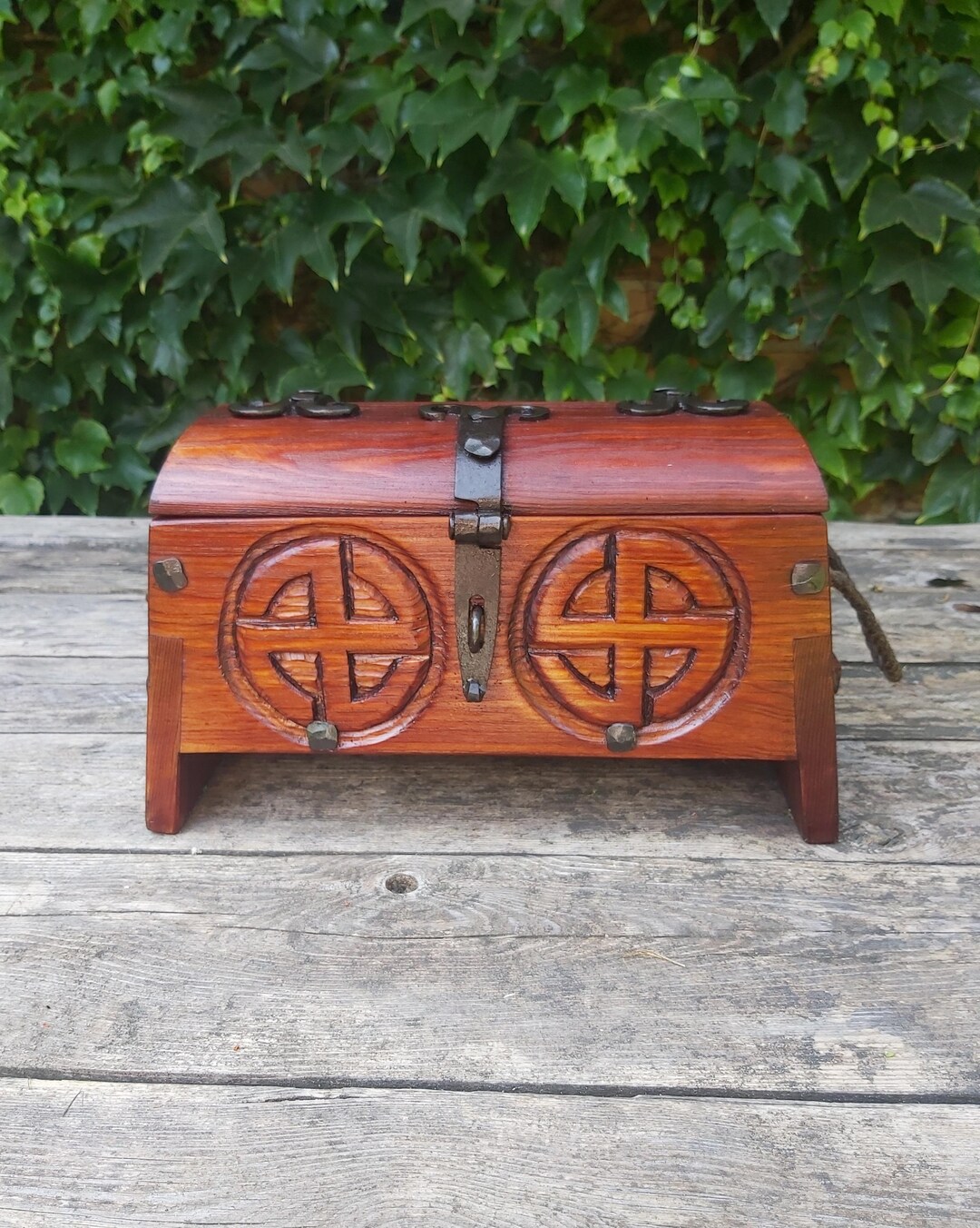 Oak Chest Hand Made, Small Viking Chest With Hand Forged Hinges ...