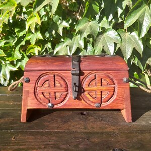 Oak Chest Hand Made, Small Viking Chest With Hand Forged Hinges ...